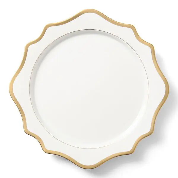 ANNA WEATHERLEY Antique White With Gold Charger - White/gold