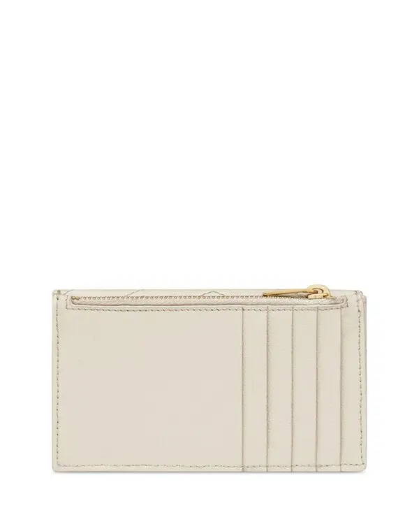 Saint Laurent Cassandre Matelasse Fragments Flap Card Case - Medium Red