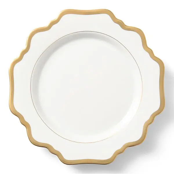 ANNA WEATHERLEY Antique White With Gold Salad Plate - White/gold