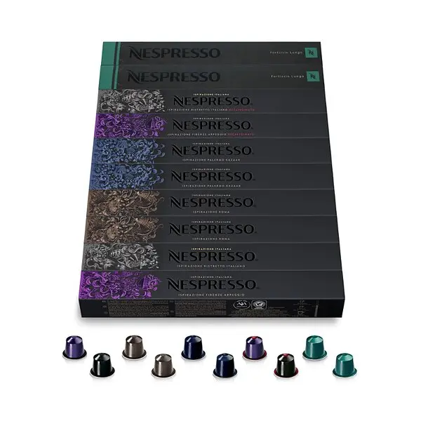 NESPRESSO Originalline Variety Pack Dark Roast Espresso Coffee Capsules, 100 Count - No Color