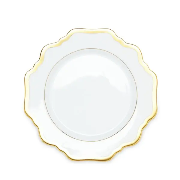 ANNA WEATHERLEY Antique With Gold Bread & Butter Plate - White