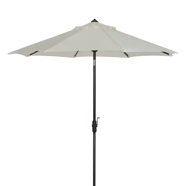 SAFAVIEH Ortega 9 Ft Crank Umbrella - Natural