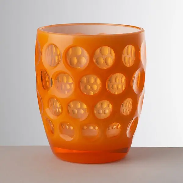 MARIO LUCA GIUSTI Acrylic Lente Tumbler Glass - Orange