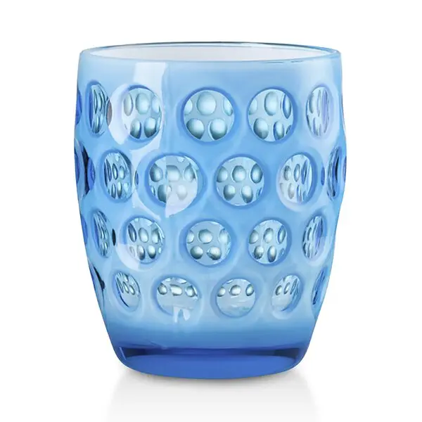 MARIO LUCA GIUSTI Acrylic Lente Tumbler Glass - Turquoise/white