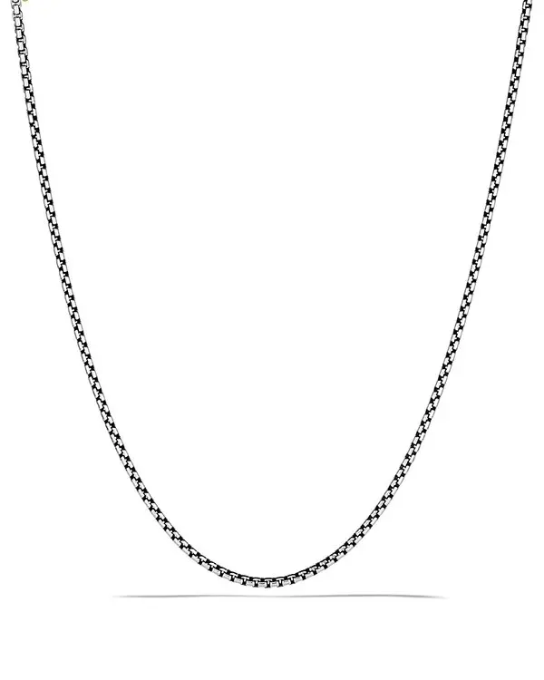 David Yurman Small Box Chain Necklace With 14k Gold Accent - Silver/yellow Gold
