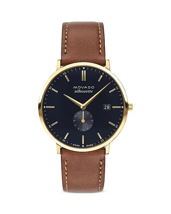 Movado Silhouette 40mm Watch - Black/brown