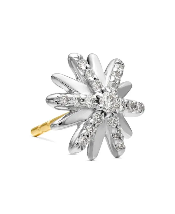 David Yurman Sterling And Diamond Stud Earrings