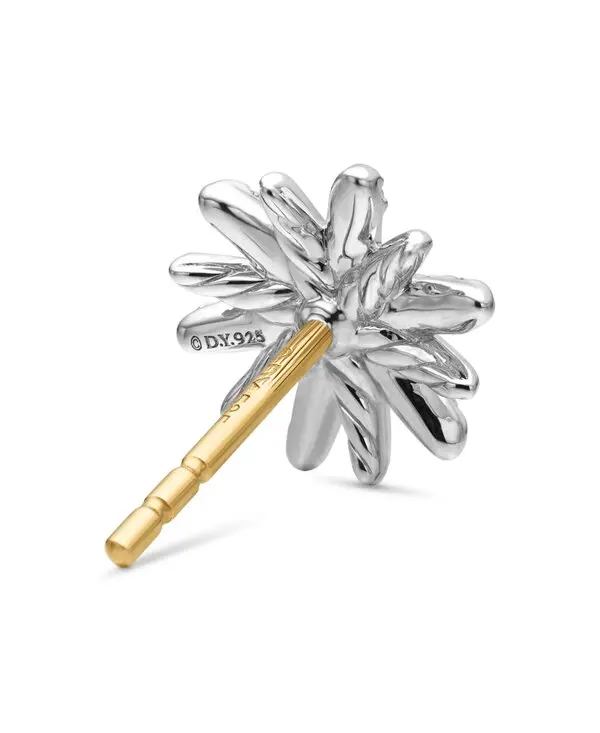 David Yurman Sterling And Diamond Stud Earrings