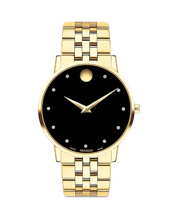 Movado Museum Classic Watch - Black/gold