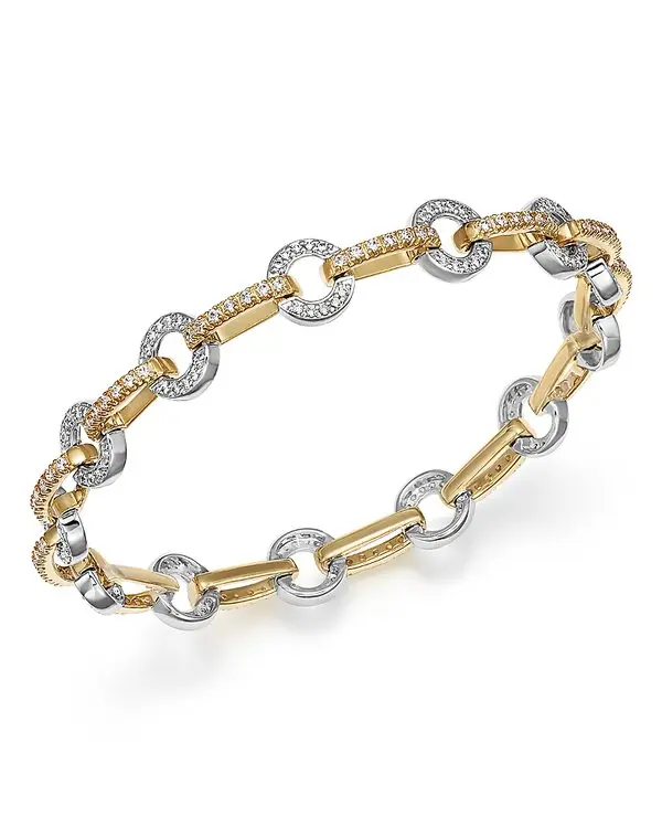 Bloomingdale'S Diamond Link Bracelet - White/gold