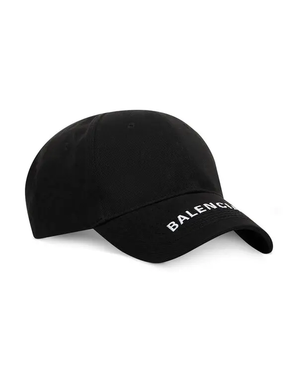 Balenciaga Logo Visor Cap - Black | Editorialist