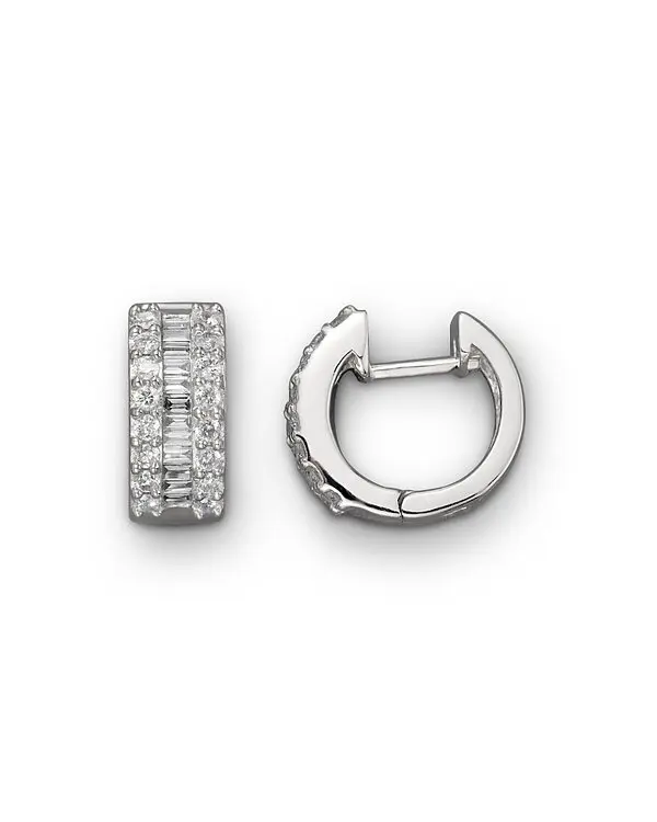 Bloomingdale'S 14k .85 Tcw Diamond Hoop Earrings - White Gold
