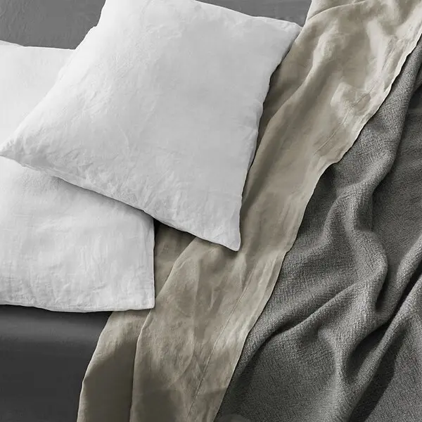 SOCIETY LIMONTA Rem Linen Pillowcase Pair, Queen - Bianco