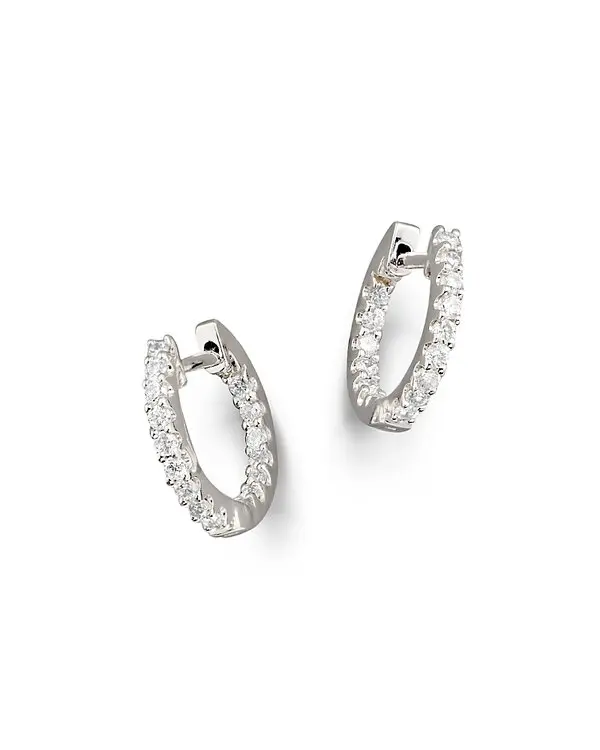 Bloomingdale'S Diamond Hoop Earrings, 0.30 Tcw - White