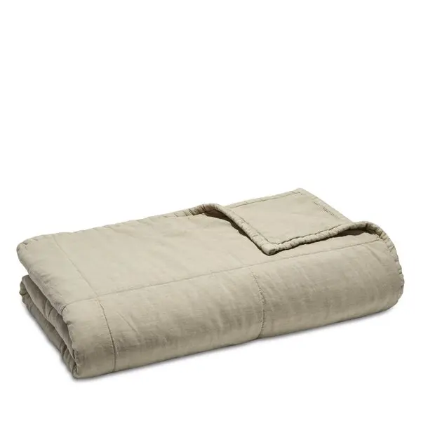 SOCIETY LIMONTA Rem Linen Quilt, King - Mastice