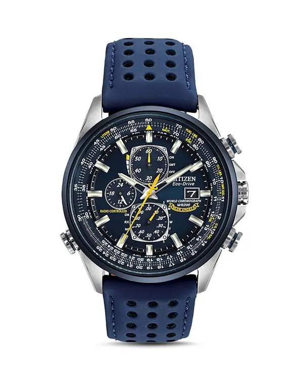 Citizen World Chrono A-t Watch - Blue