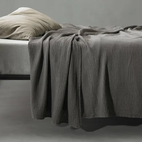 SOCIETY LIMONTA Free New Cotton Bedspread, King/queen - Fumo