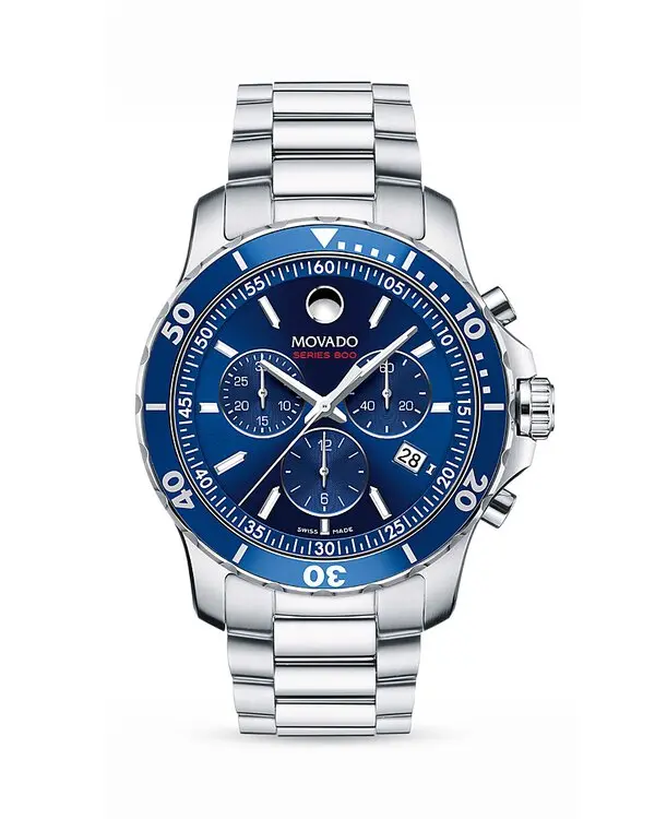 Movado Series 800 Chronograph 42mm - Blue/silver