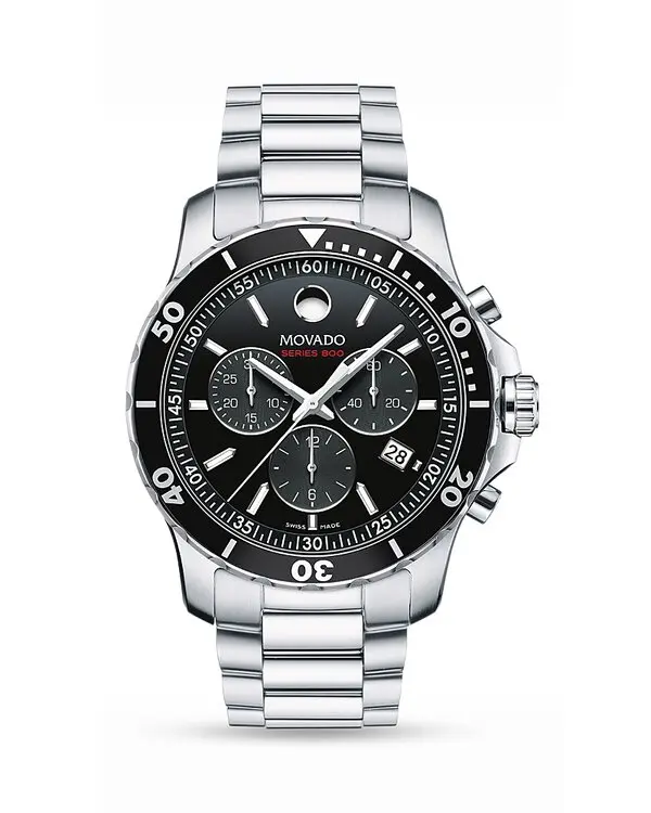 Movado Series 800 Chronograph, 42mm - Black/silver