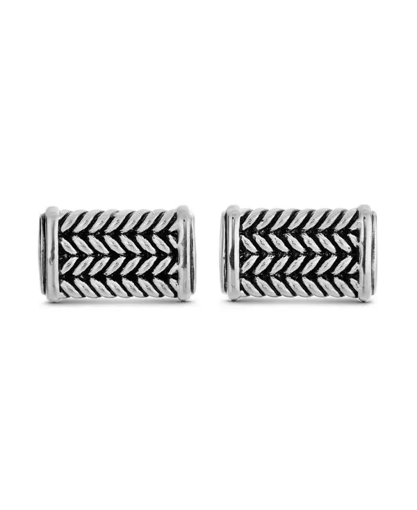 David Yurman Chevron Cufflinks In Sterling 22.8mm - Silver