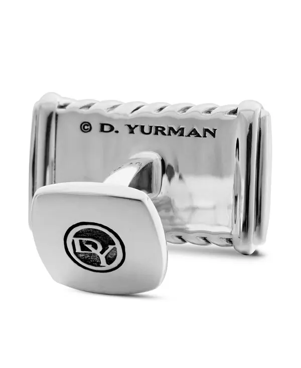 David Yurman Chevron Cufflinks In Sterling 22.8mm - Silver