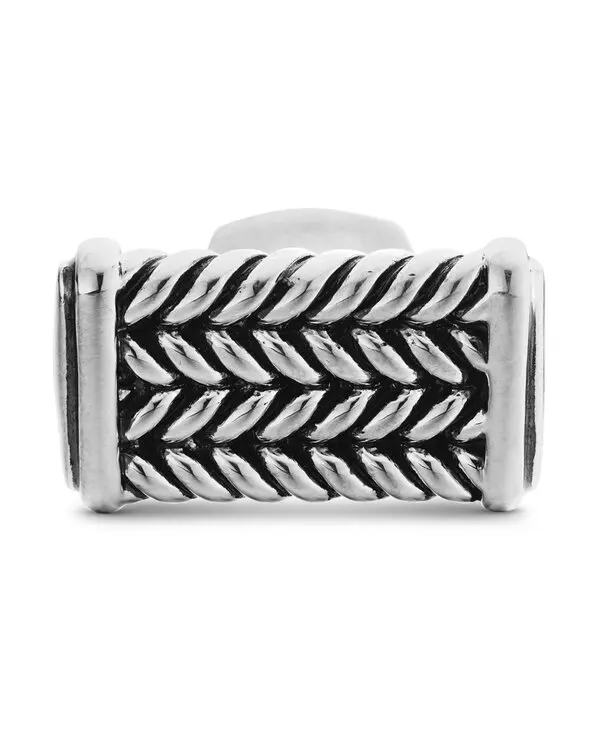 David Yurman Chevron Cufflinks In Sterling 22.8mm - Silver