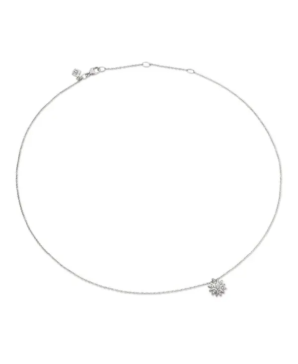 David Yurman Petite Starburst Diamond Pendant Necklace - Silver