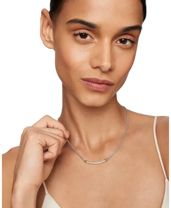 David Yurman Petite Helena Station Necklace - Silver
