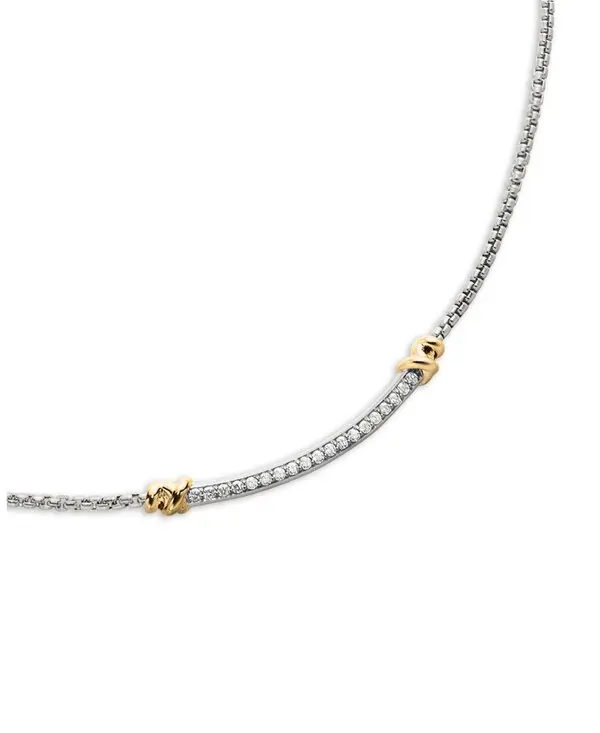 David Yurman Petite Helena Station Necklace - Silver