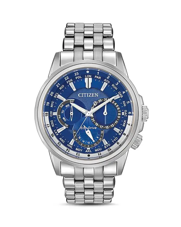 Citizen Calendrier 44mm Watch - Blue/silver