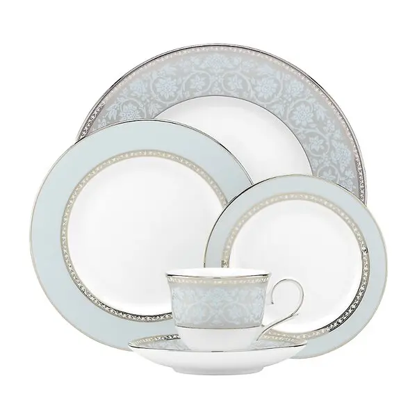 LENOX Westmore 5 Piece Place Setting - White And Blue