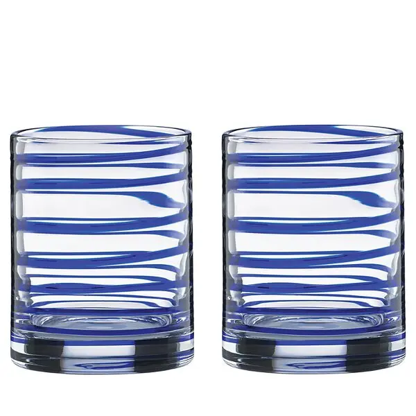 Kate Spade New York Charlotte Street Double Old-fashioned Glass, Set Of 2 - Blue