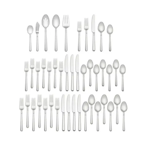 Kate Spade New York Carlton Street 45 Piece Flatware Set, Service For 8 - Metallic