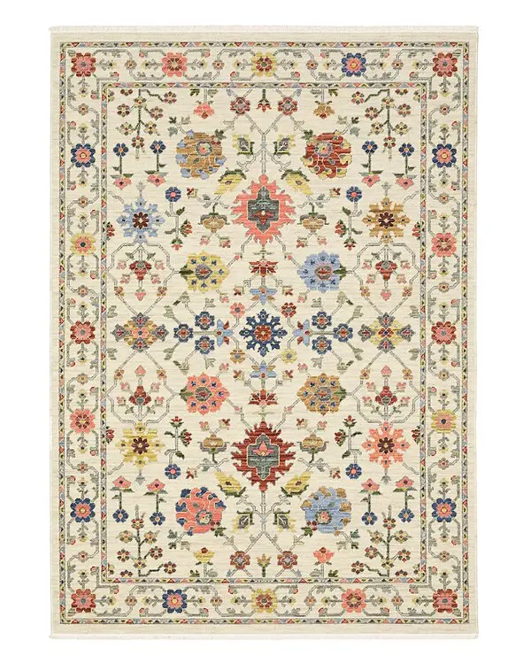 ORIENTAL WEAVERS Lucca 093w1 Area Rug, 5'3 X 7'6 - Ivory