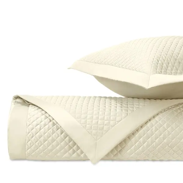 HOME TREASURES Diamond Standard Quilted Sham, Pair - Ivory