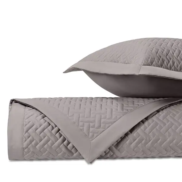 HOME TREASURES Basketweave Standard Quilted Sham, Pair - Chrome