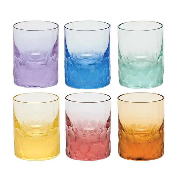 MOSER Pebbles Shot Glass, Set Of 6 - Multi Color