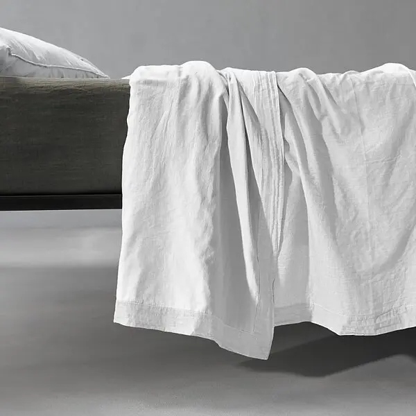 SOCIETY LIMONTA Miro Cotton Flat Sheet, King/queen - Bianco