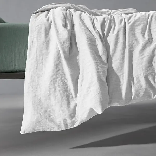 SOCIETY LIMONTA Miro Cotton Duvet Cover, King - Bianco