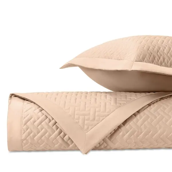 HOME TREASURES Basketweave Quilted Coverlet, King - Blush