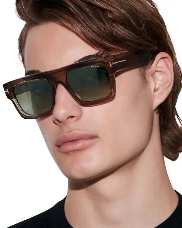 TOM FORD Geometric Sunglasses - Brown/green Gradient