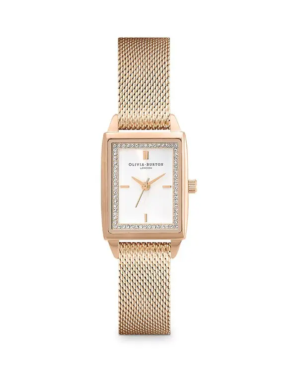 OLIVIA BURTON Rectangle Bracelet Watch, 20.5mm - Rose Gold