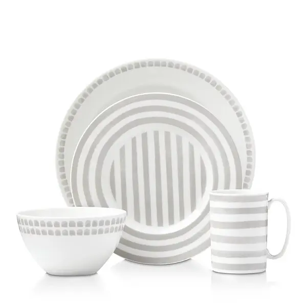 Kate Spade New York Charlotte Street East 4-piece Place Setting - Gray North