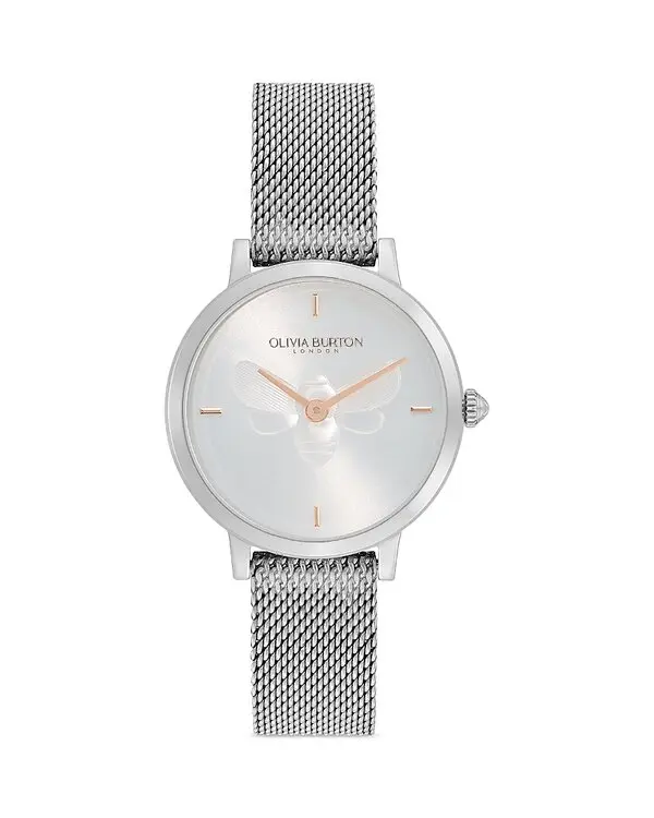 OLIVIA BURTON Ultra Slim Bee Watch, 28mm - Silver