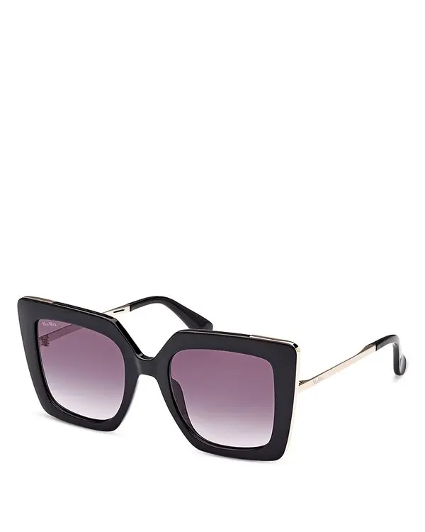 Max Mara Design4 52mm Cat Eye Sunglasses In Black/Purple  display picture 1