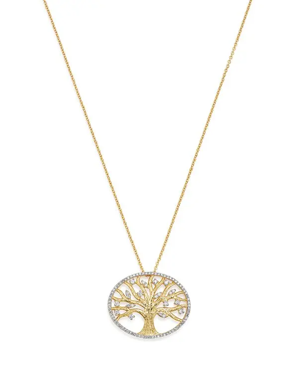 Bloomingdale'S Diamond Tree Of Life Pendant, 0.40 Tcw - White/gold