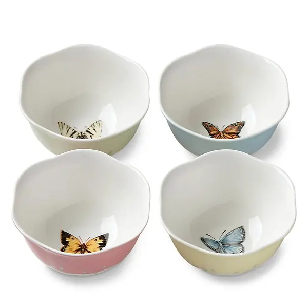 LENOX Butterfly Meadow Dessert Bowl, Set Of 4 - Multi
