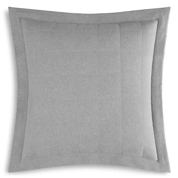 HOME TREASURES Jackson Plateau Quilted Euro Sham - Pewter