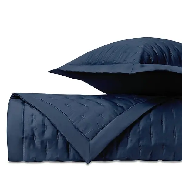 HOME TREASURES Fil Coupe Standard Quilted Shams, Pair - Navy
