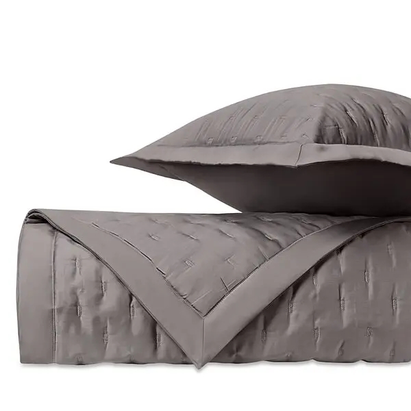 HOME TREASURES Fil Coupe Euro Quilted Sham, Pair - Chrome